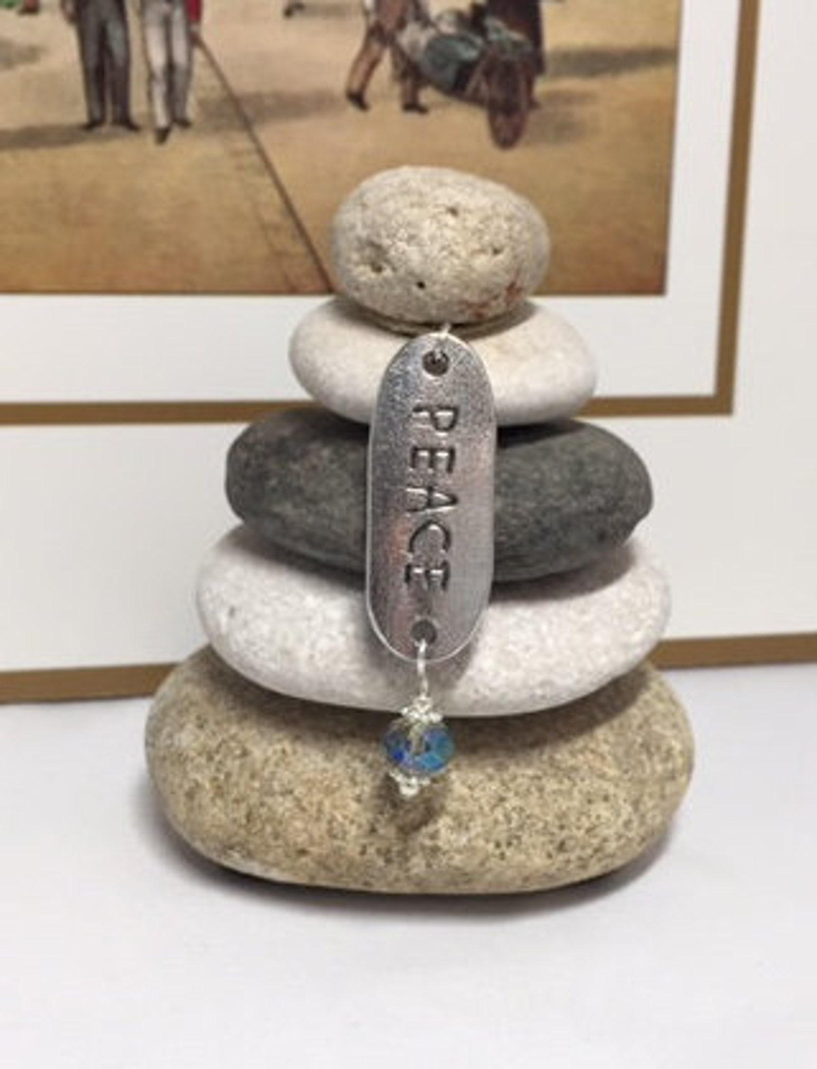 Peace Rock Cairn Calm Centered Content Friendship Hippie - Etsy