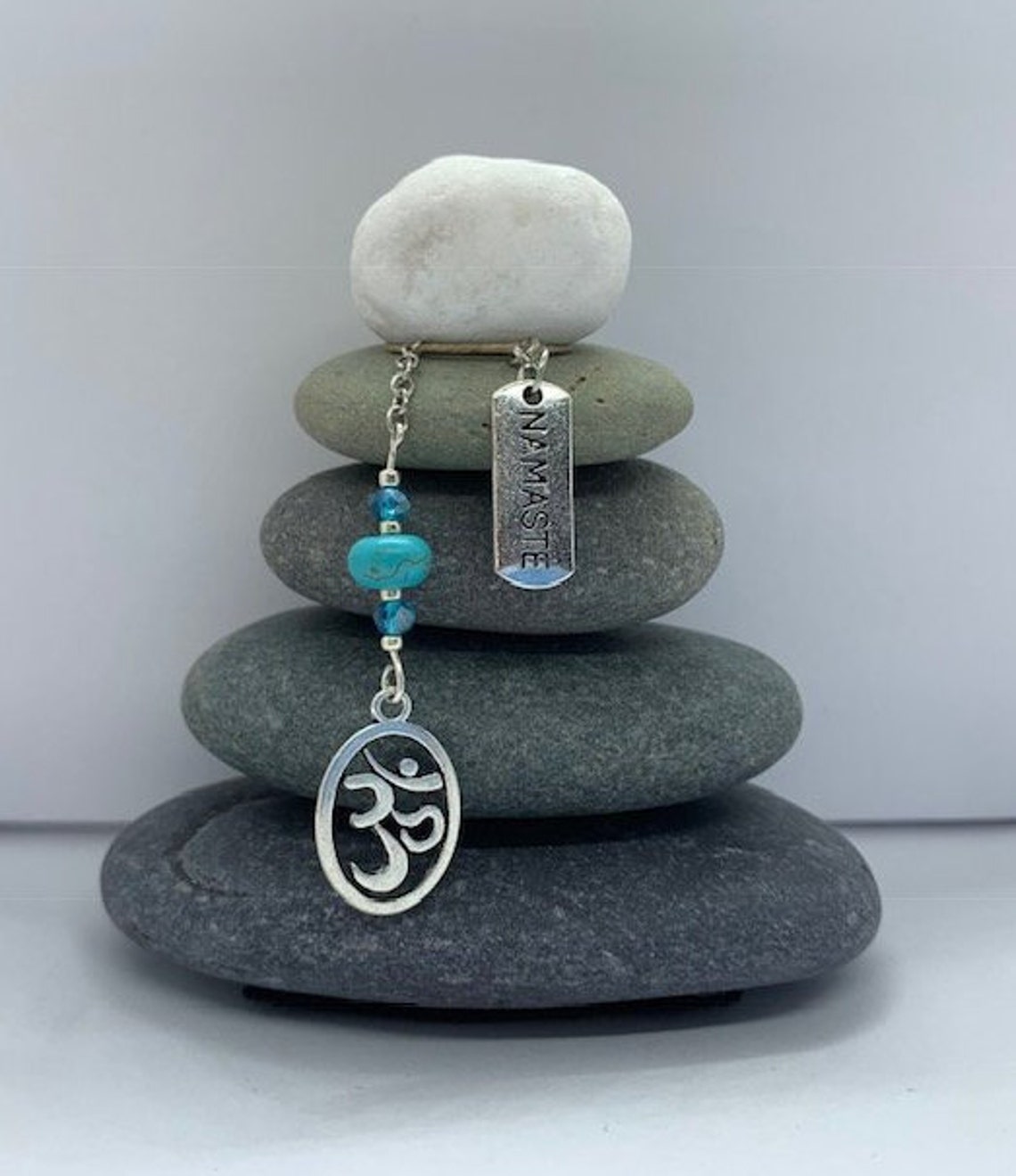 Om Namaste Rock Cairn Zen Mantra Brahma Vishnu Siva | Etsy