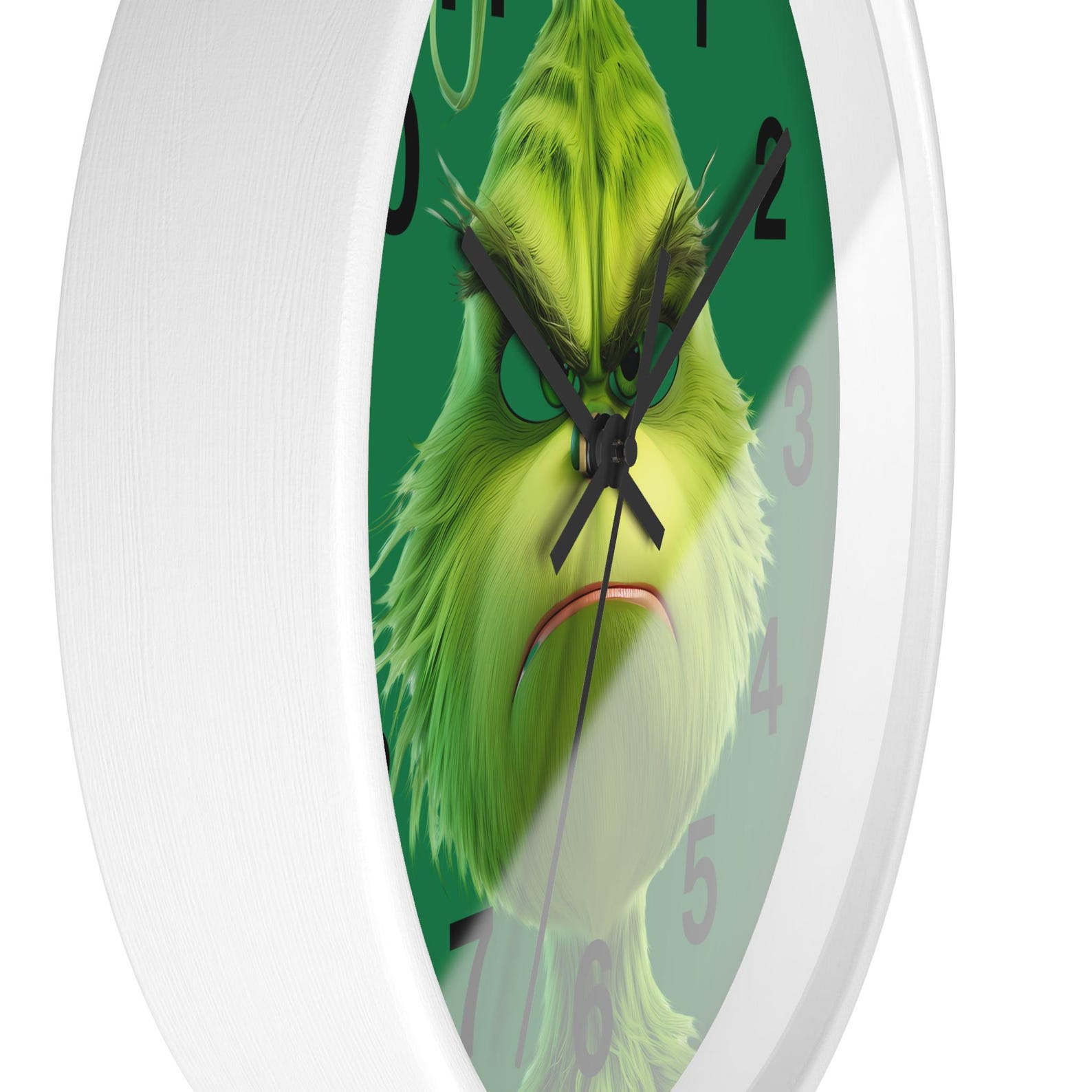 Grinch Christmas Wall Clock Fun Grinch Clock Holiday Gift for Grinch ...