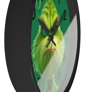 Grinch Christmas Wall Clock Fun Grinch Clock Holiday Gift for Grinch ...