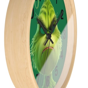 Grinch Christmas Wall Clock Fun Grinch Clock Holiday Gift for Grinch ...