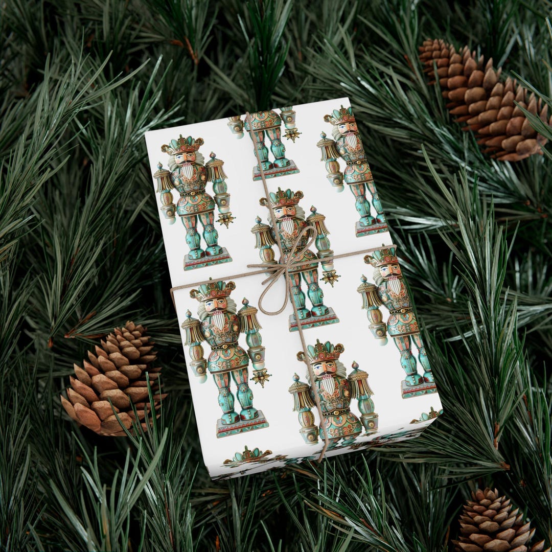 Nutcracker Wrapping Paper Christmas Nutcracker Gift Wrap for Presents ...