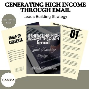 Generating High Income Through Email Ebook Master Email List Building E ...