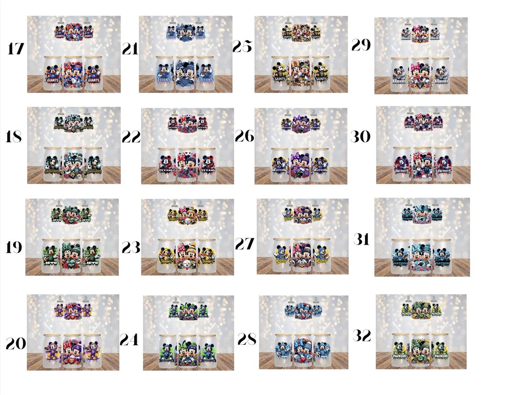 NFL Teams UVDTF 16oz Cup Wrap - Etsy