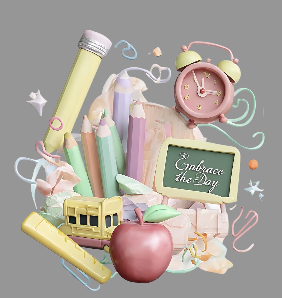 Pastel School Clipart Back to School Pastel Teacher Clipart Education ...