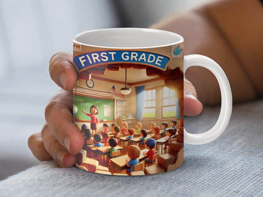 First Grade Classroom Mug Wrap Perfect Teacher Gift Cute Student Mug ...