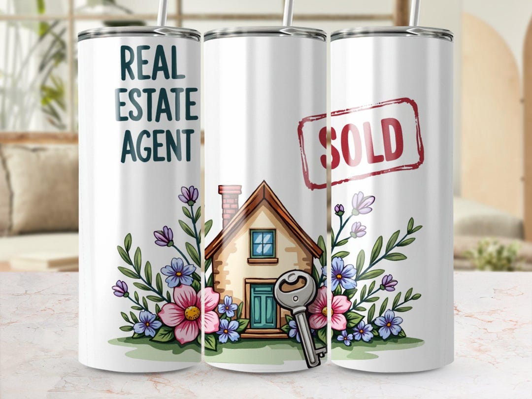 Real Estate Agent Tumbler Wrap Bundle, Sold Tumbler Wrap PNG, Real ...