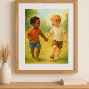 Printable Diversity Wall Art – Children Holding Hands – Multicultural ...