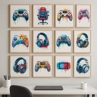 Video Game Controller Prints: Set of 3 Gaming Posters (digital Download ...