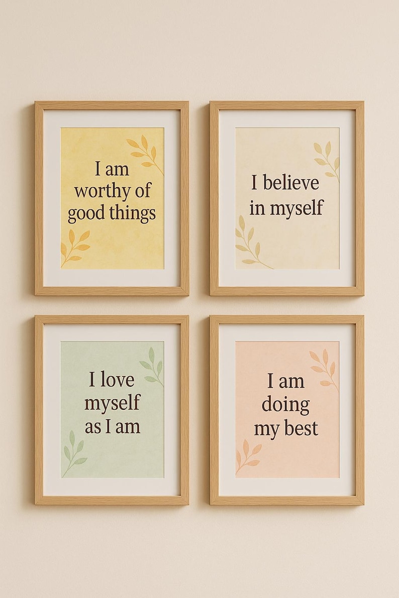 Positive Affirmation Cards – Printable Wall Art for Self-love ...