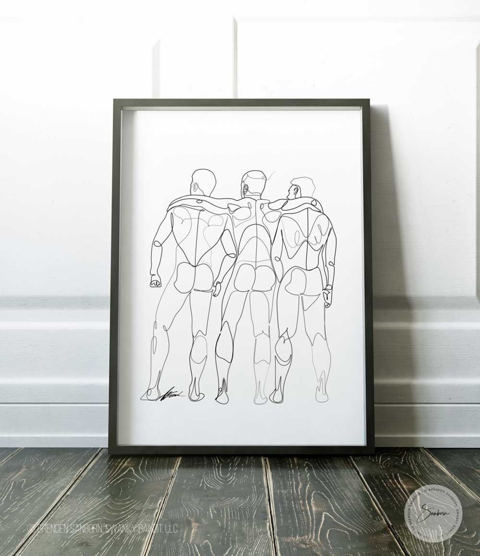 One Line Art Sensual Wall Hanging One Line Gay Art Black - Etsy