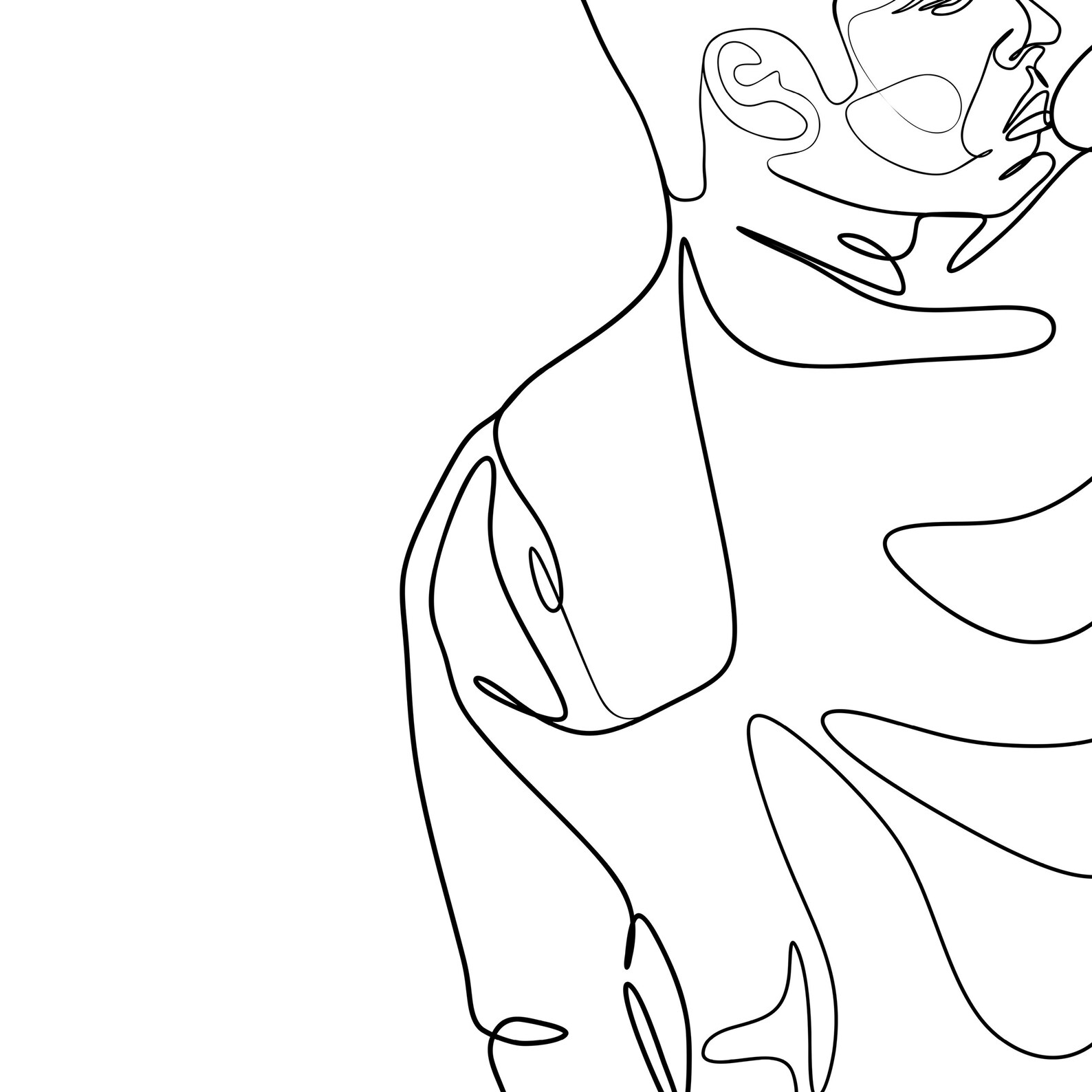 One Line Drawing Wall Art One Line Gay Art Line Drawing Body | Etsy