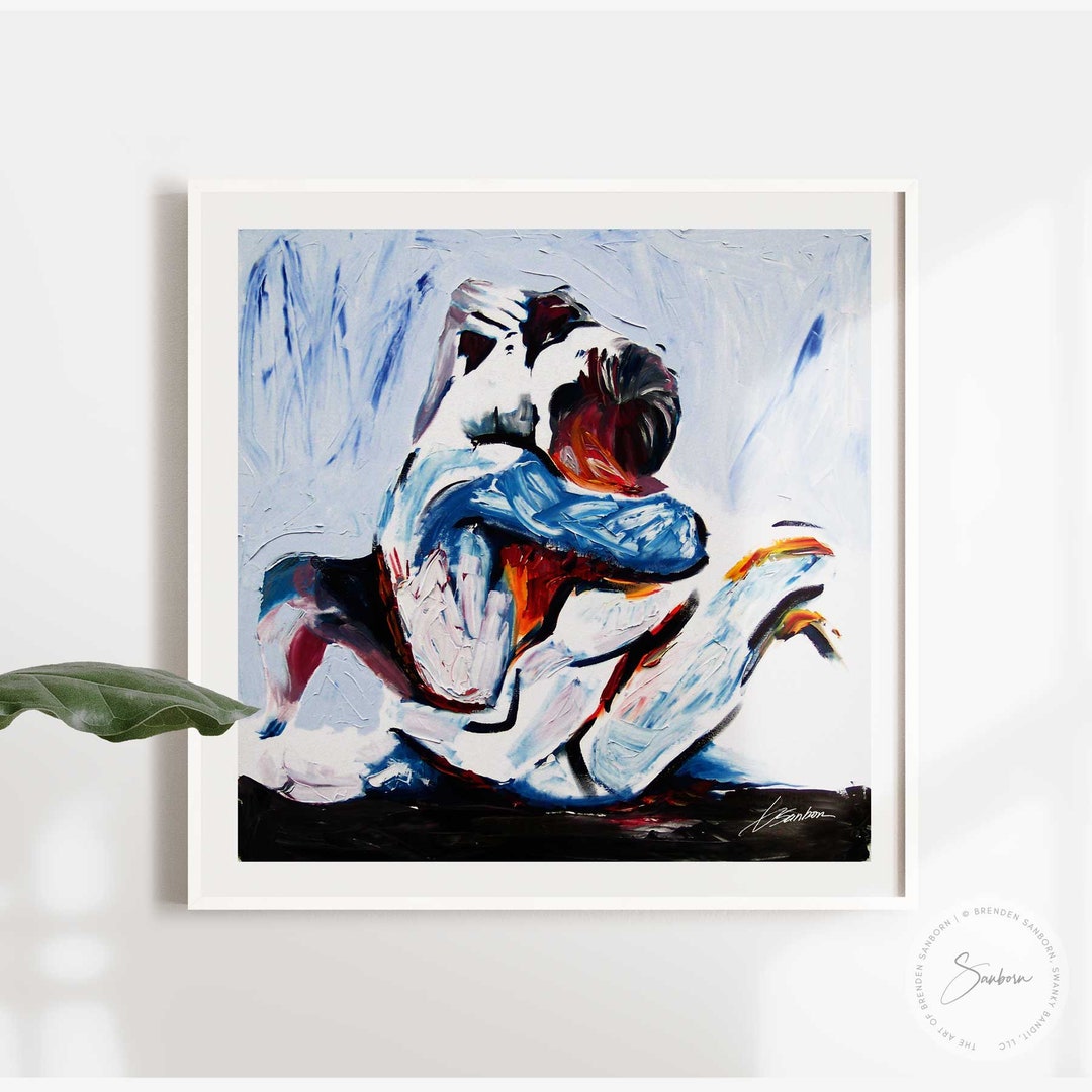 Gay Abstract Art Print: Homoerotic Love, LGBTQ Wall Decor - Etsy