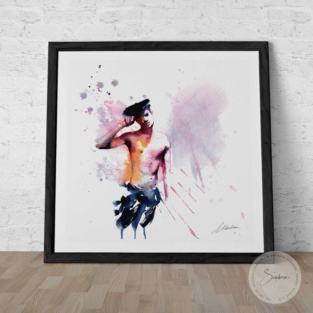 Gay Male Art Painting, Homoerotic Wall Art, LGBTQ, Beautiful Gay Art ...