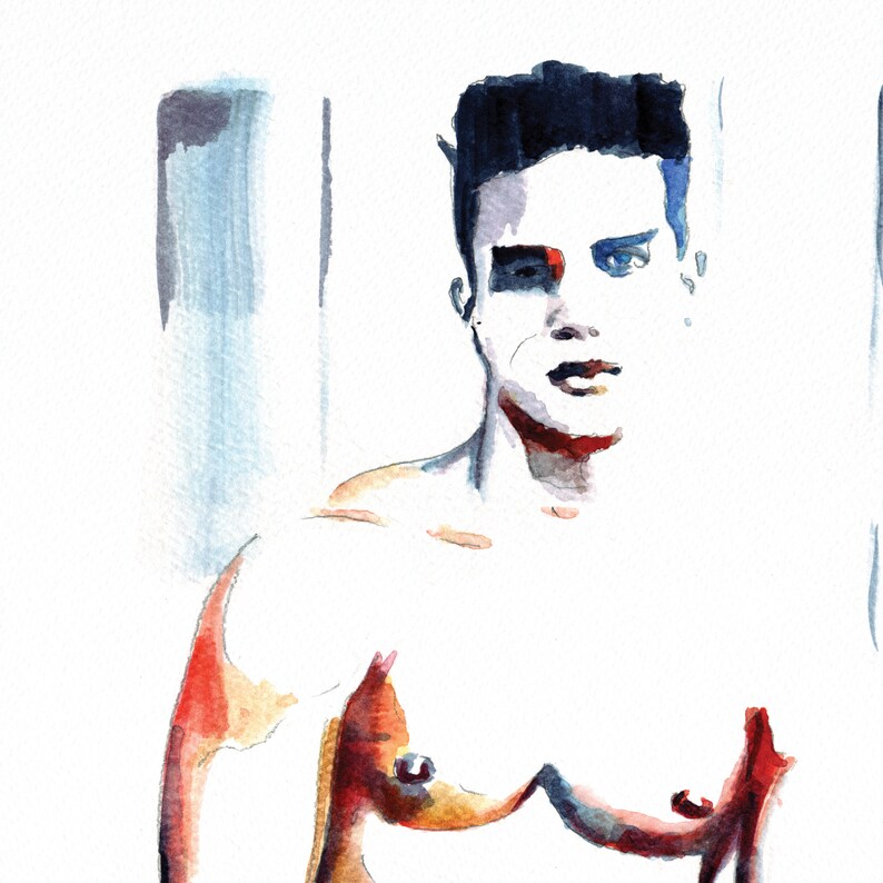 Gay Art Male Nude Print Portraiture Art Queer Artwork Etsy