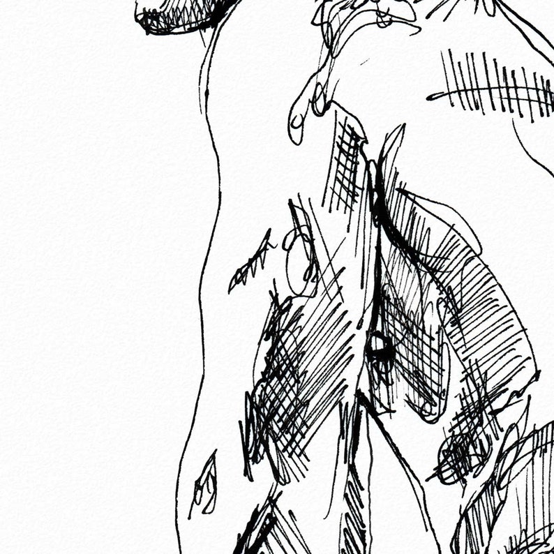 Body Prints Homoerotic Gay Art Print Gay Drawings Sensual Etsy