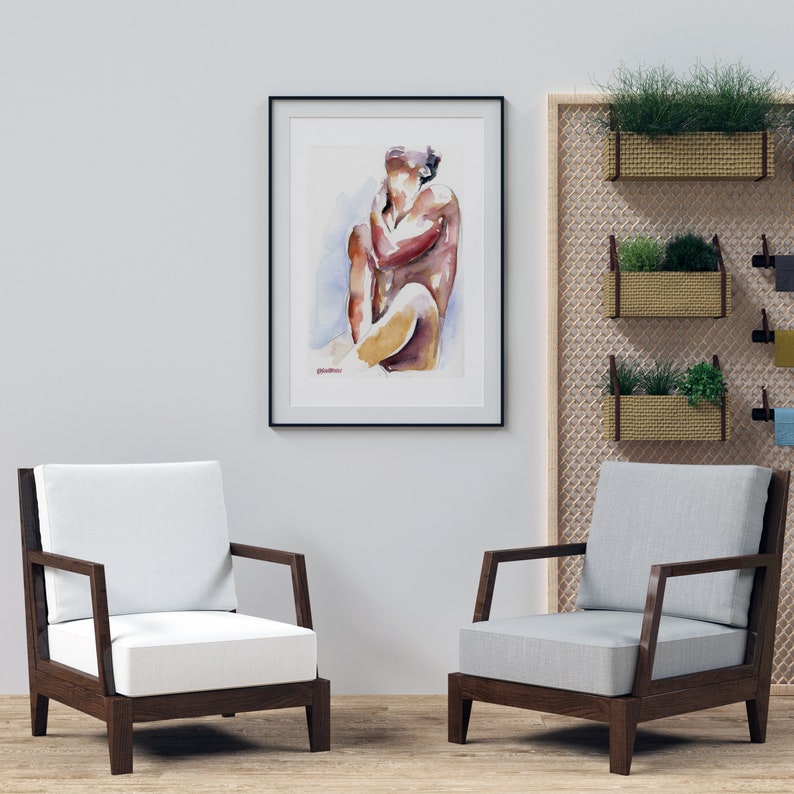 Romantic Prints Poster Art Gay Boyfriend Gifts Male Figure | Etsy