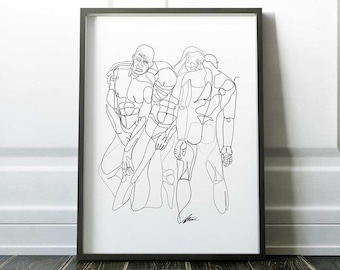 Gay Male Line Art - Etsy