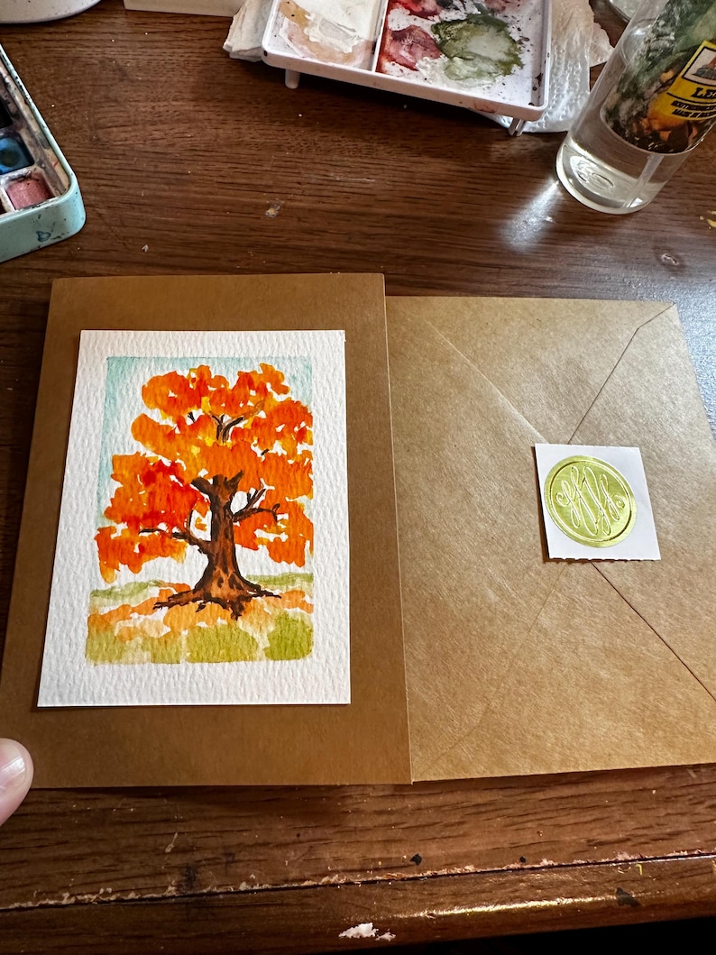 FALL WATERCOLOR CARDS - Etsy