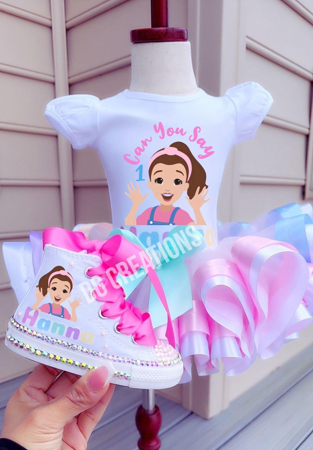Custom Birthady Tutu Set With Custom Sneakers, Tutu Outfit With ...