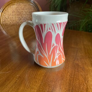 Red and Orange Oak Leaf Mug - Etsy