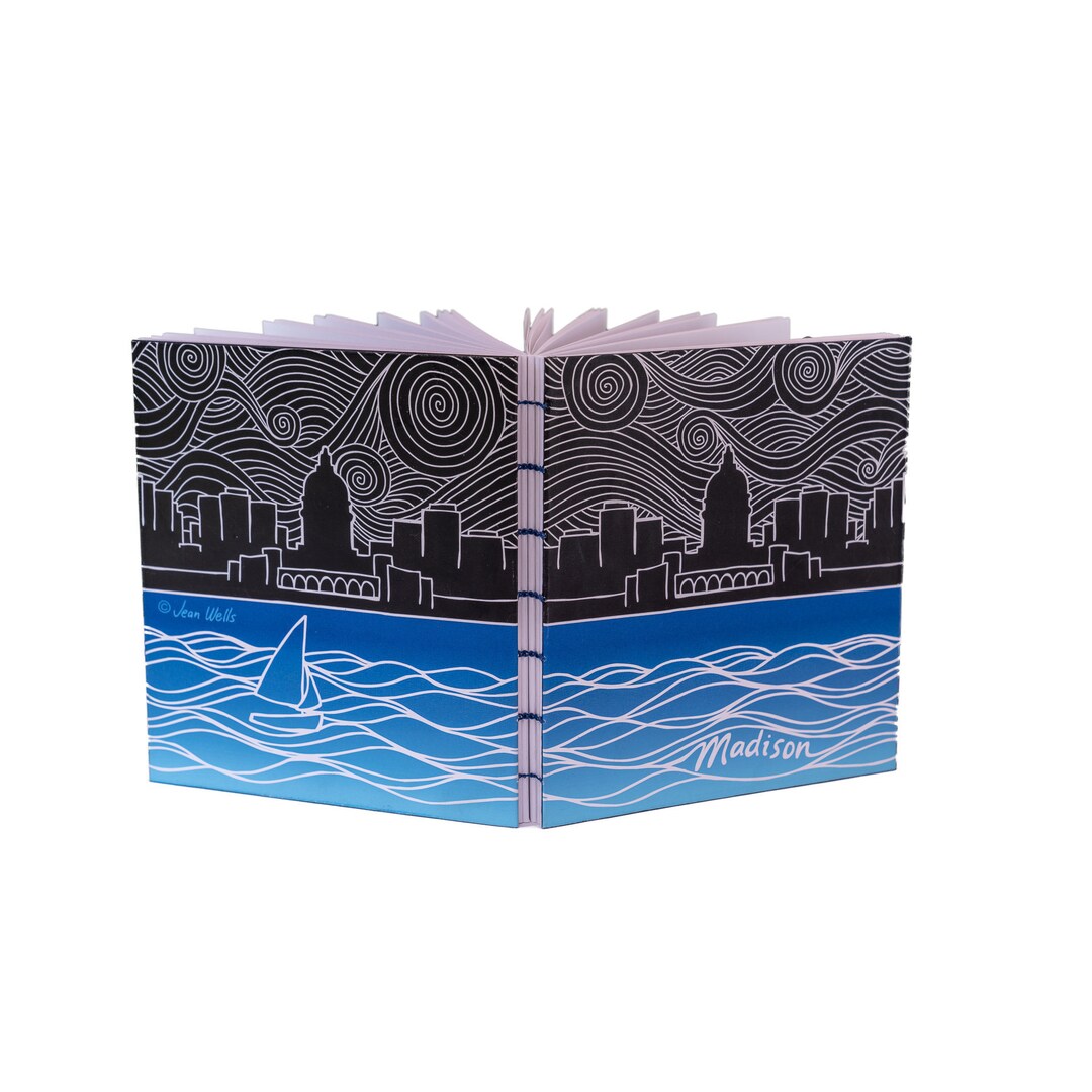 Milwaukee & Madison Hand Bound Blank Journal - Etsy