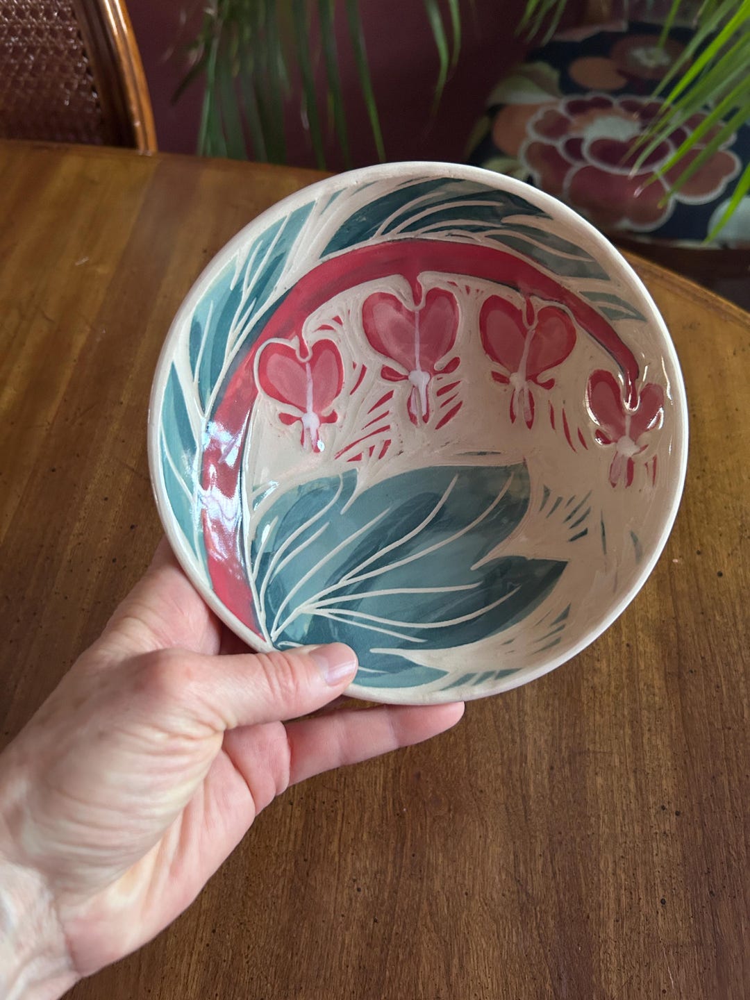 Shallow Bleeding Hearts Bowl - Etsy