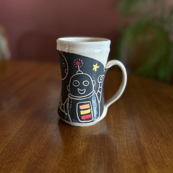 Robot Mug - Etsy