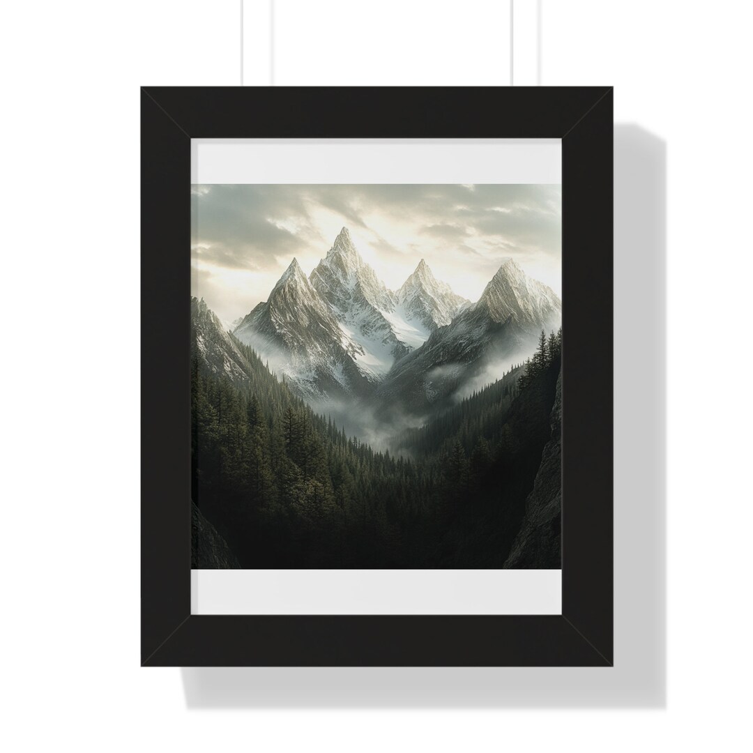 Printable Mountain Range Landscape, Mountain Landscape Print, Mountain ...
