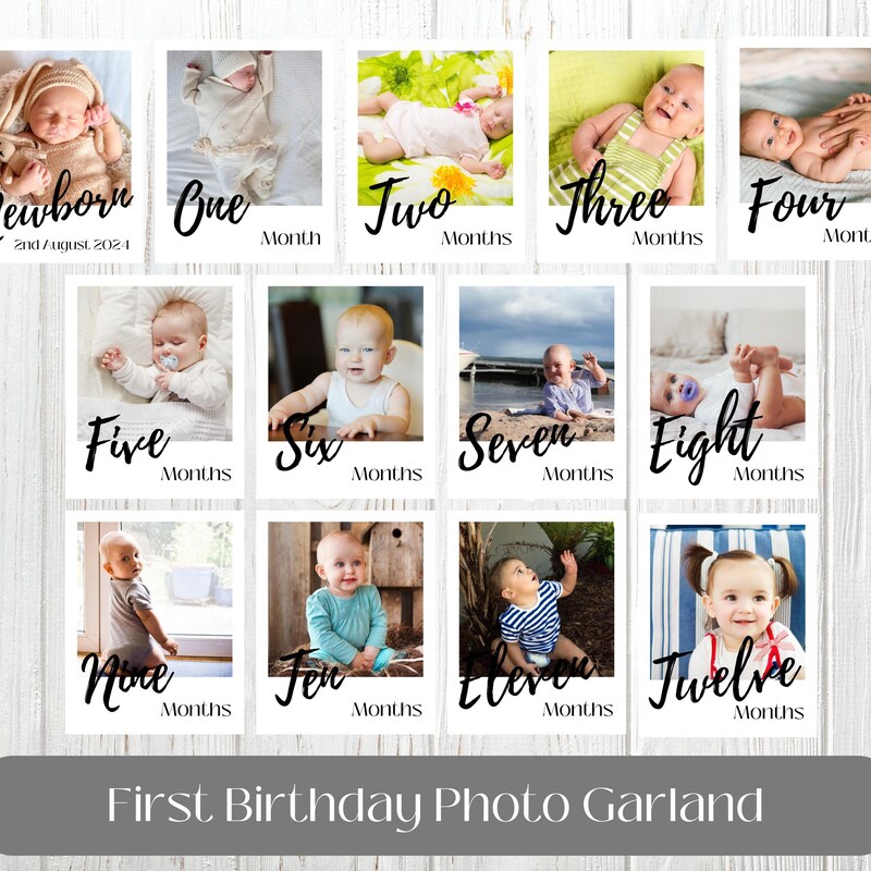 12 Month Banner - Etsy