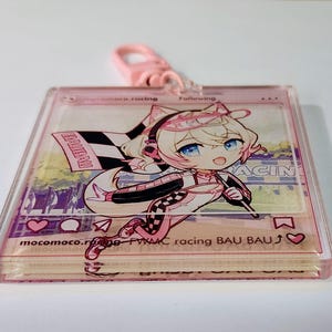 Hololive EN Advent | Fuwawa & Mococo Racing Queens | 3D Foreground Acrylic Keychains - Etsy