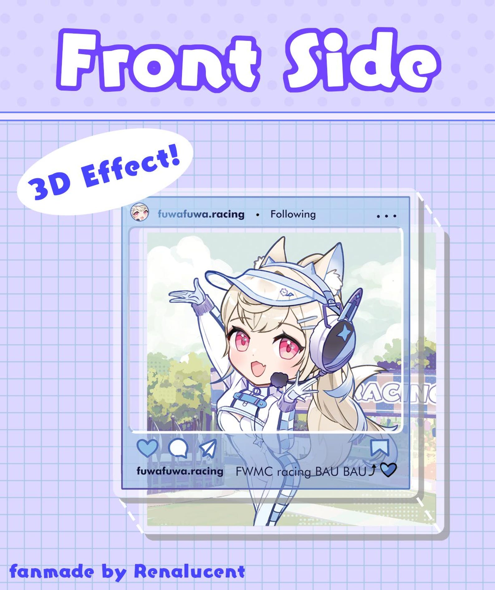 Hololive EN Advent | Fuwawa & Mococo Racing Queens | 3D Foreground Acrylic Keychains - Etsy