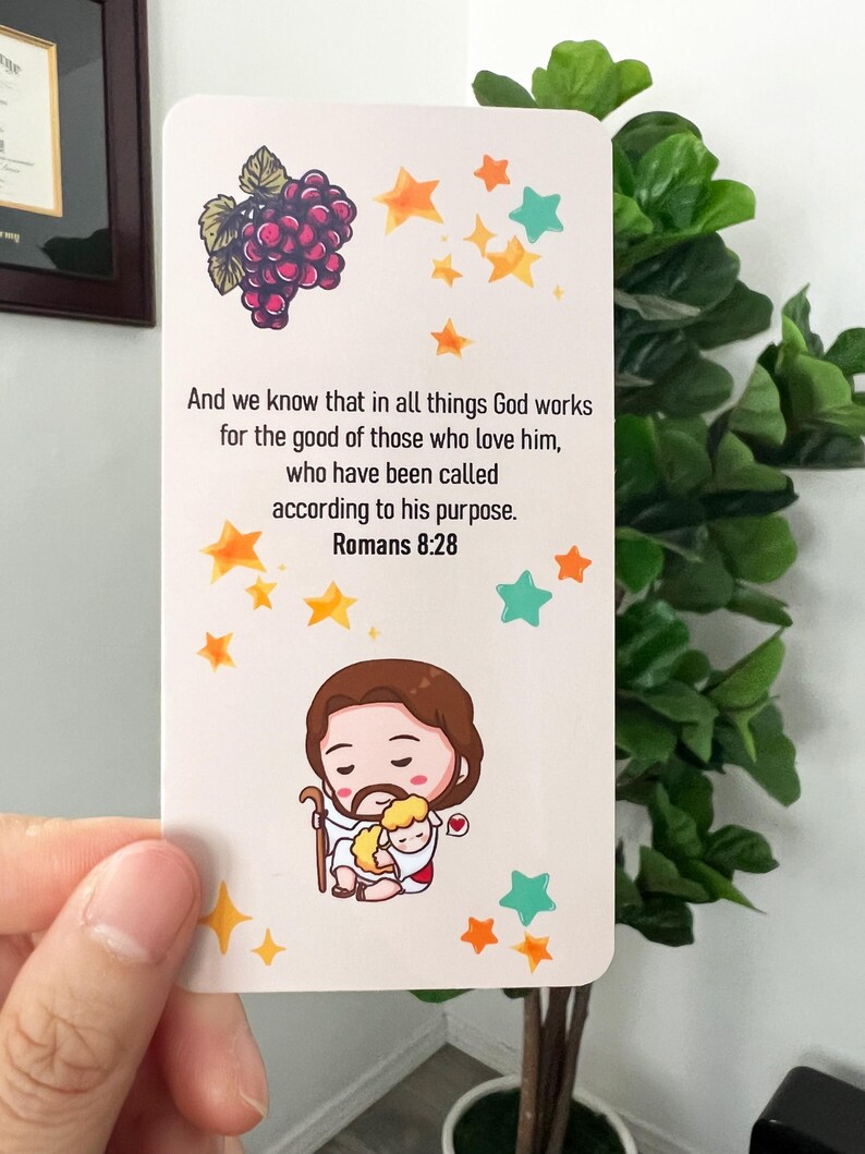 Bible Verse Bookmark | Romans 8:28 | Peace, Joy, and Love | Double ...
