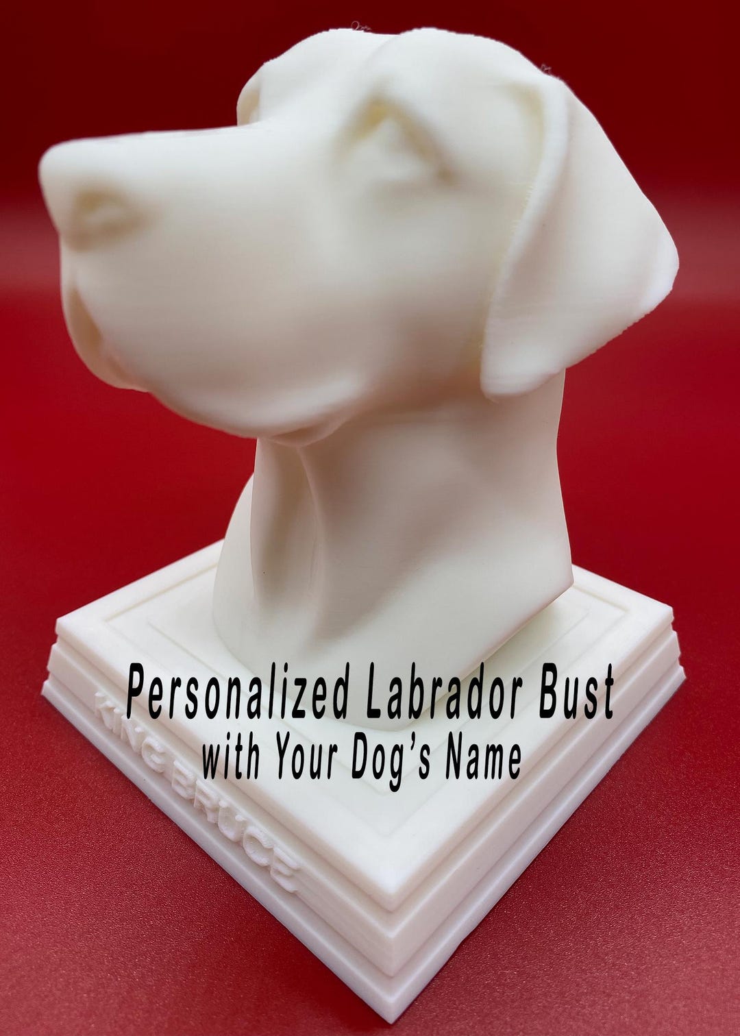 Labrador Retriever Bust on Pedestal, American Lab Statue, Personalized ...