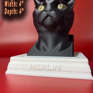 Personalized Cat Bust Statue: PLA Plastic Pet Memorial - Etsy