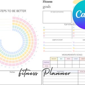 Get Fit With This Customizable Fitness Journal | Instant Download | 39 ...