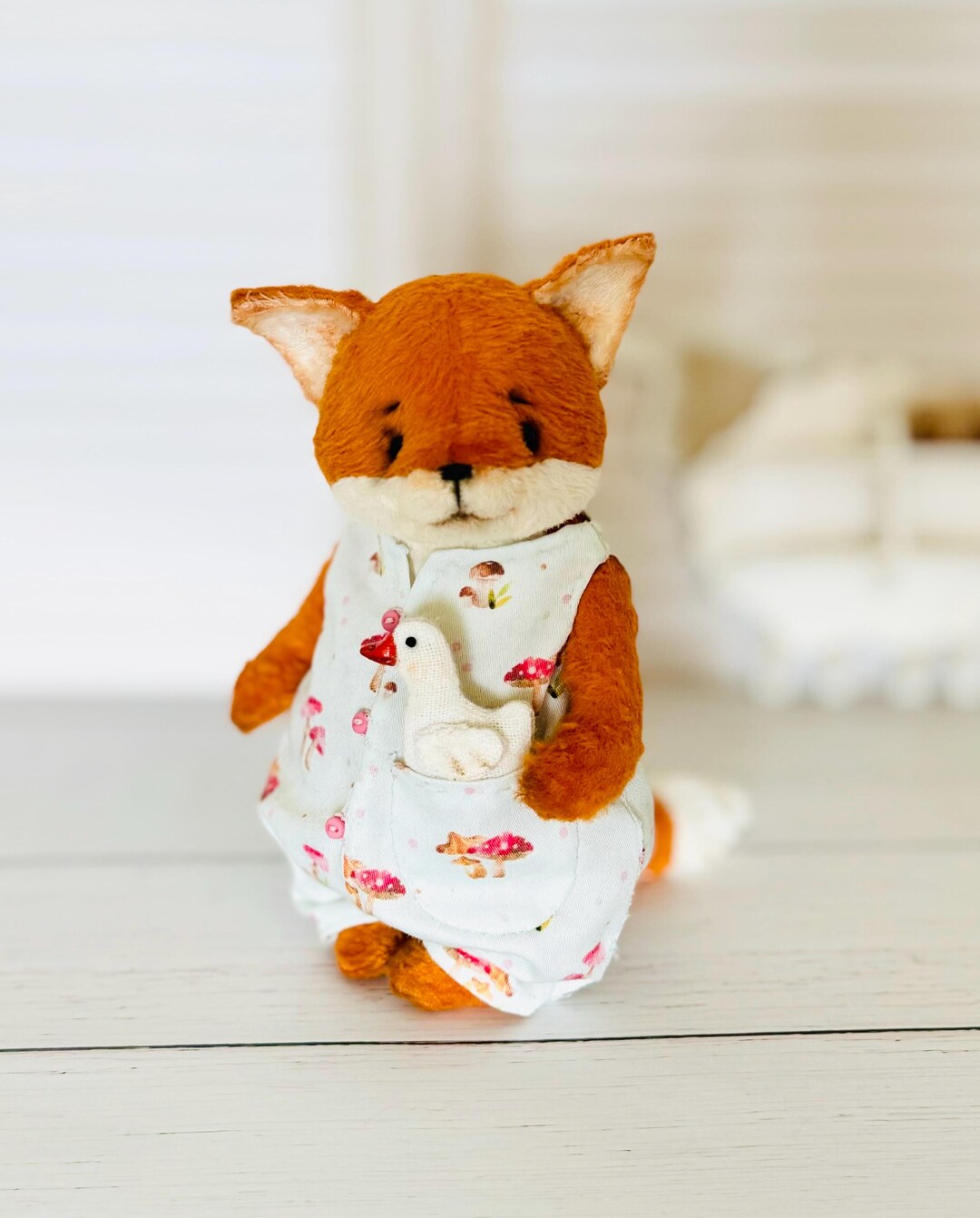 Teddy Fox, Miniature Teddy Bear Fox, Dressed Fox , Artist OOAK Fox ...