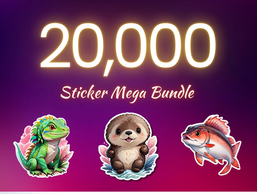 20,000 Printable Sticker Collection Digital Sticker Pack for Planners ...