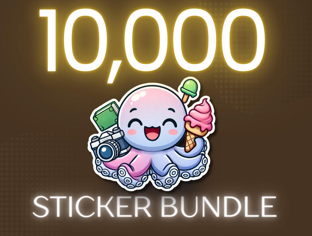 10,000 Mega Sticker Bundle | Printable Sticker Pack for Scrapbooking ...