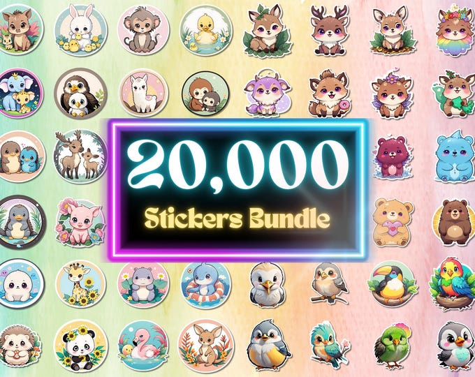 20,000 Mega Sticker Pack Huge Set of Printable Stickers for Planners ...