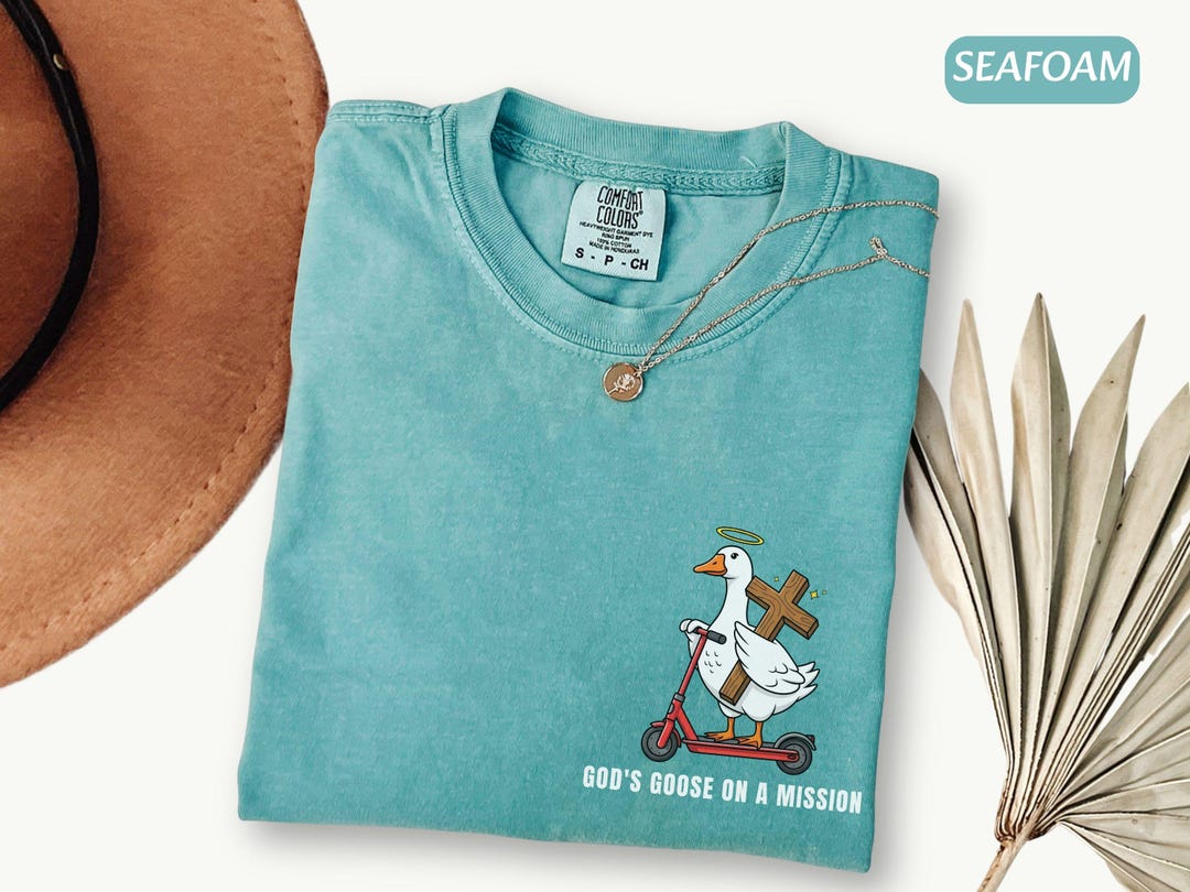 Comfort Colors® God's Goose on A Mission Shirt, Funny Christian Tee ...