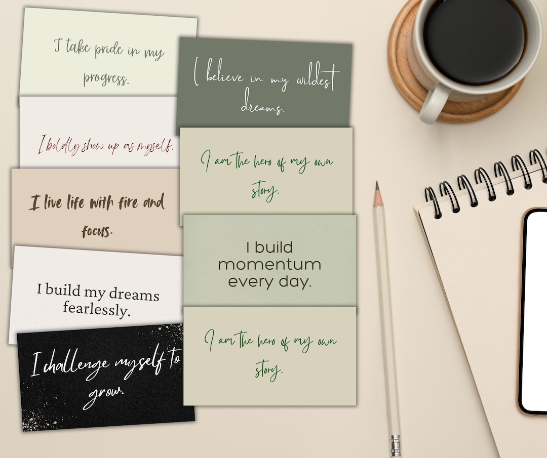 100 Bold Affirmation Cards | Printable Pocket-sized Inspiration ...
