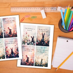 50 Positive Affirmation Cards Printable | Easter Theme Digital Download ...