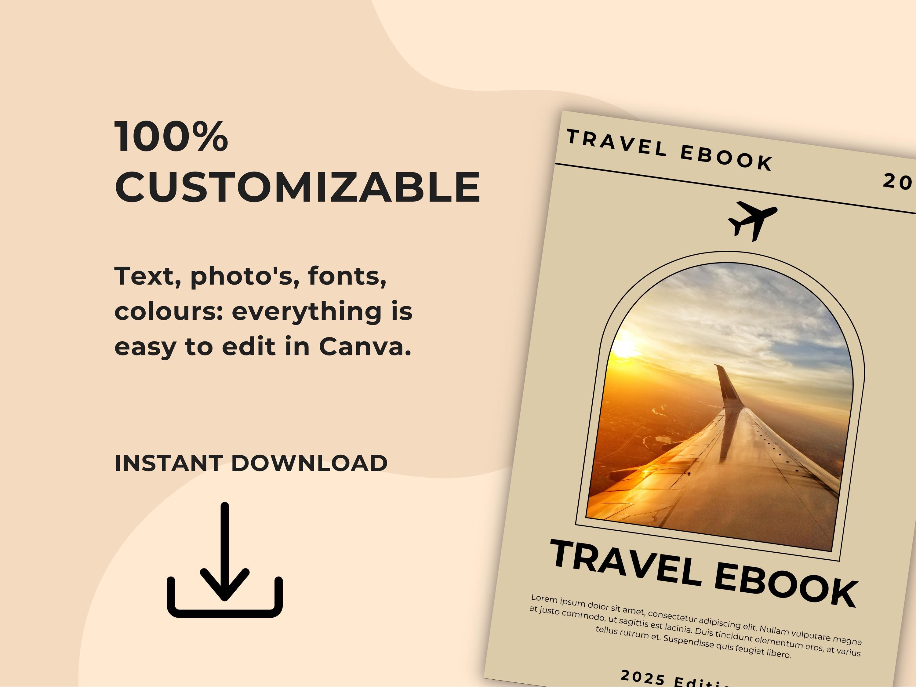 Editable Travel Ebook Template: Canva Design (PDF Download) - Etsy