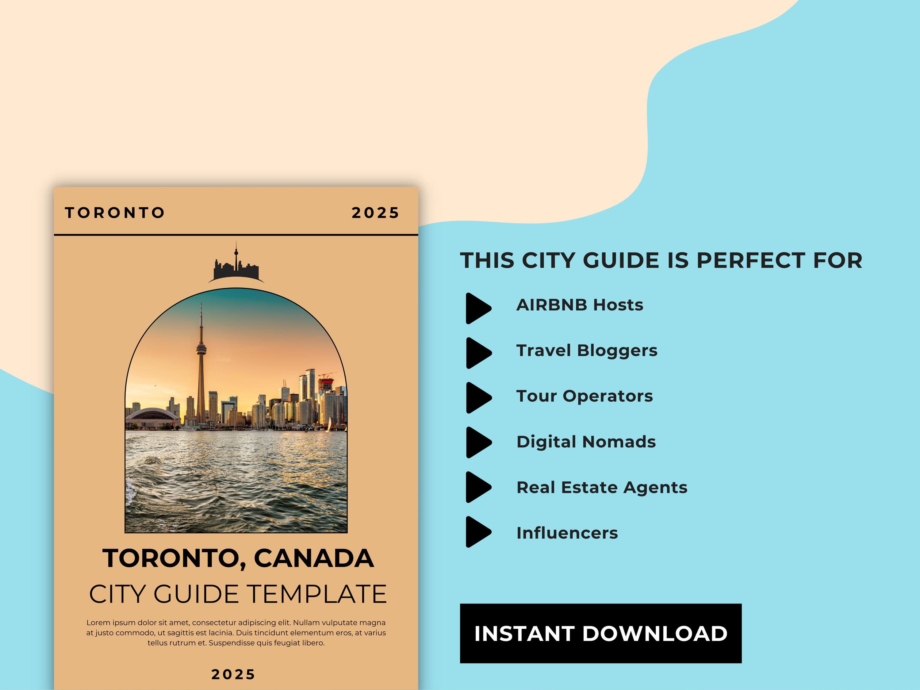 Toronto City Guide Template - Printable Travel Planner - Customizable ...