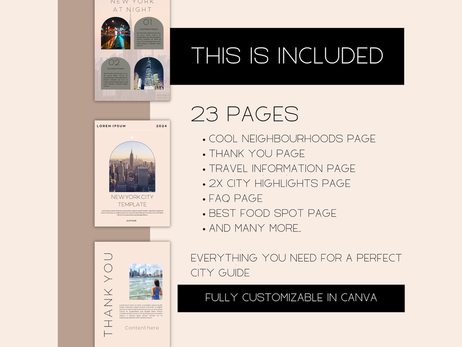 New York City Guide Template \ Discover NYC \handmade City Guide Book ...