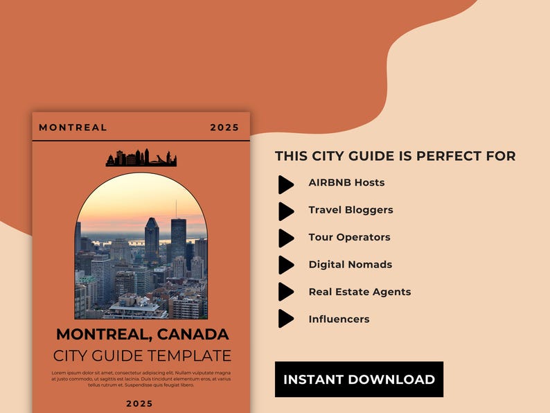 Montreal City Guide Template | City Guide | Vacation Itinerary Template ...