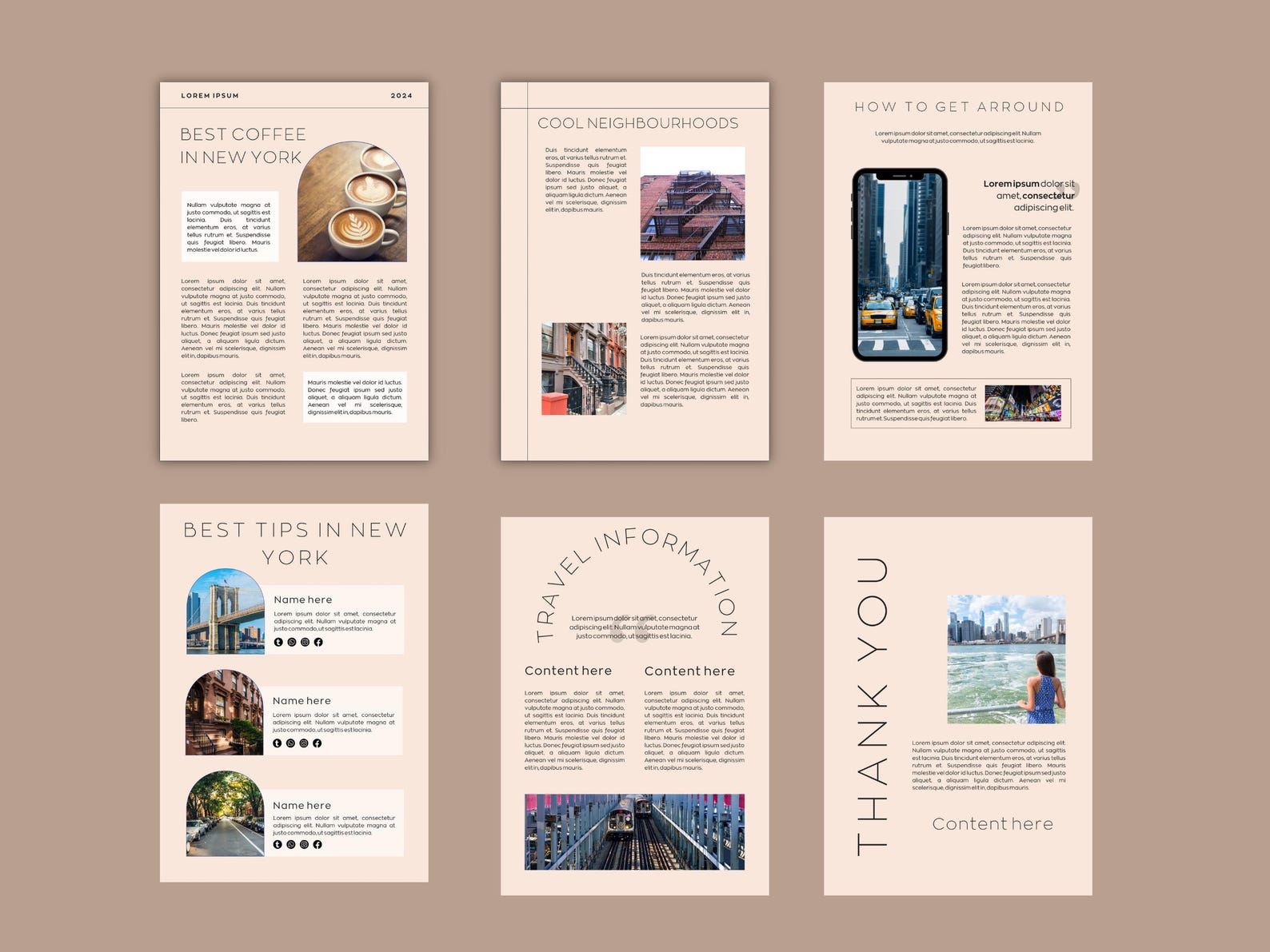 New York City Guide Template \ Discover NYC \handmade City Guide Book ...