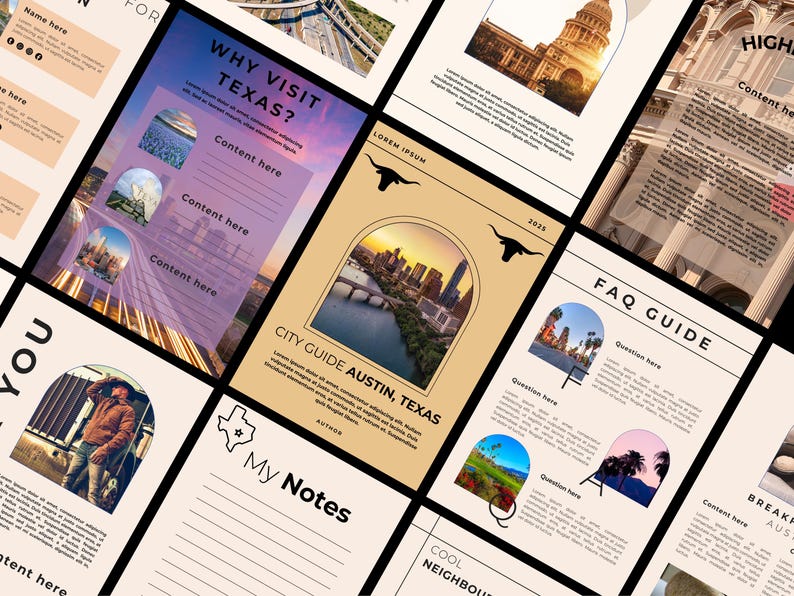 Austin Texas City Guide Printable Template - Travel Planner Instant ...