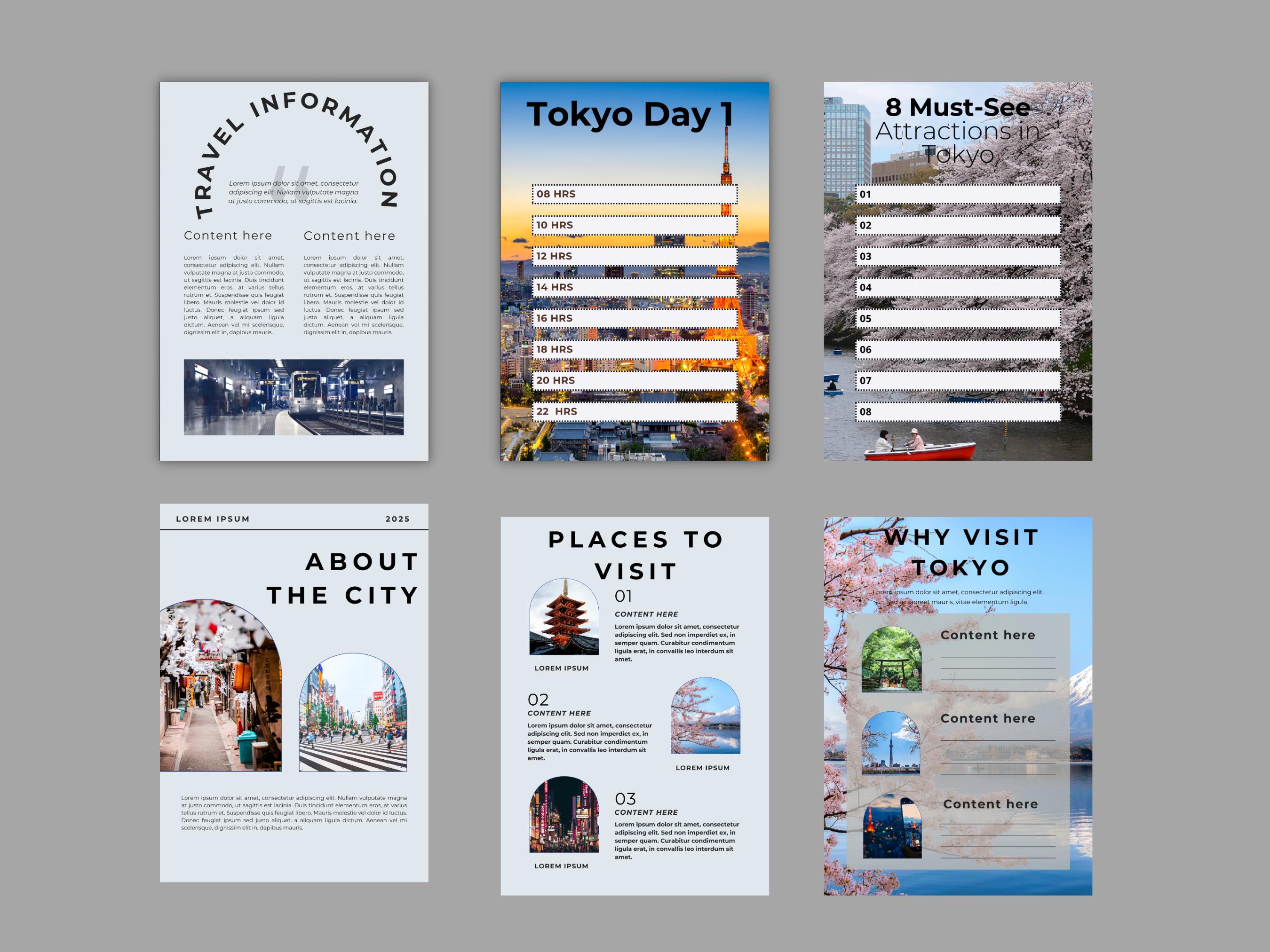 Tokyo City Guide: Itinerary & Travel Tips - Canva Template - Etsy